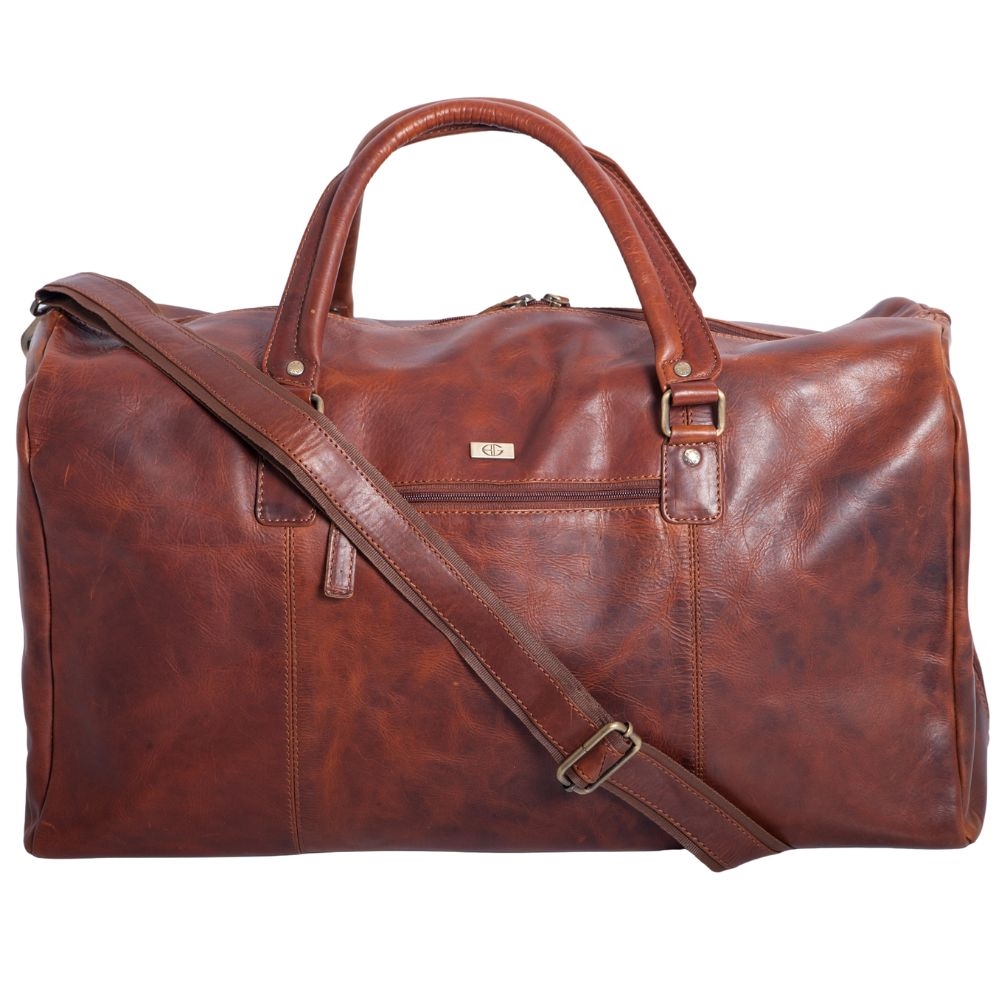 Køb Bon Goût - Weekend Bag OILY PULL UP 11088 - Cognac her - Altid ...